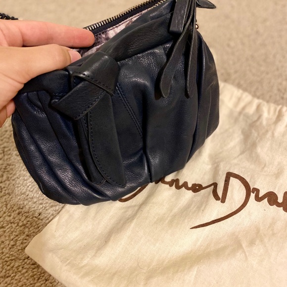 Junior Drake | Bags | Junior Drake Navy Leather Crossbody Bag | Poshmark